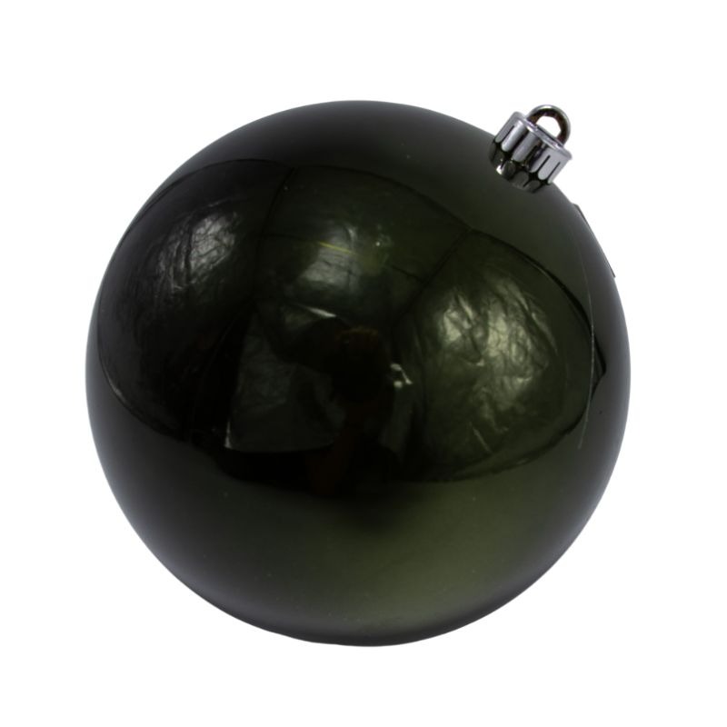 BOLA PERLADA 20CM OLIVA - Bodega Navidad