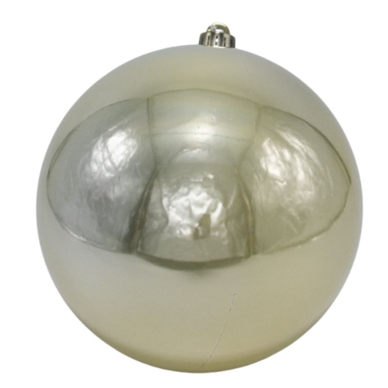 BOLA PERLADA 20CM DORADO CLARO - Bodega Navidad